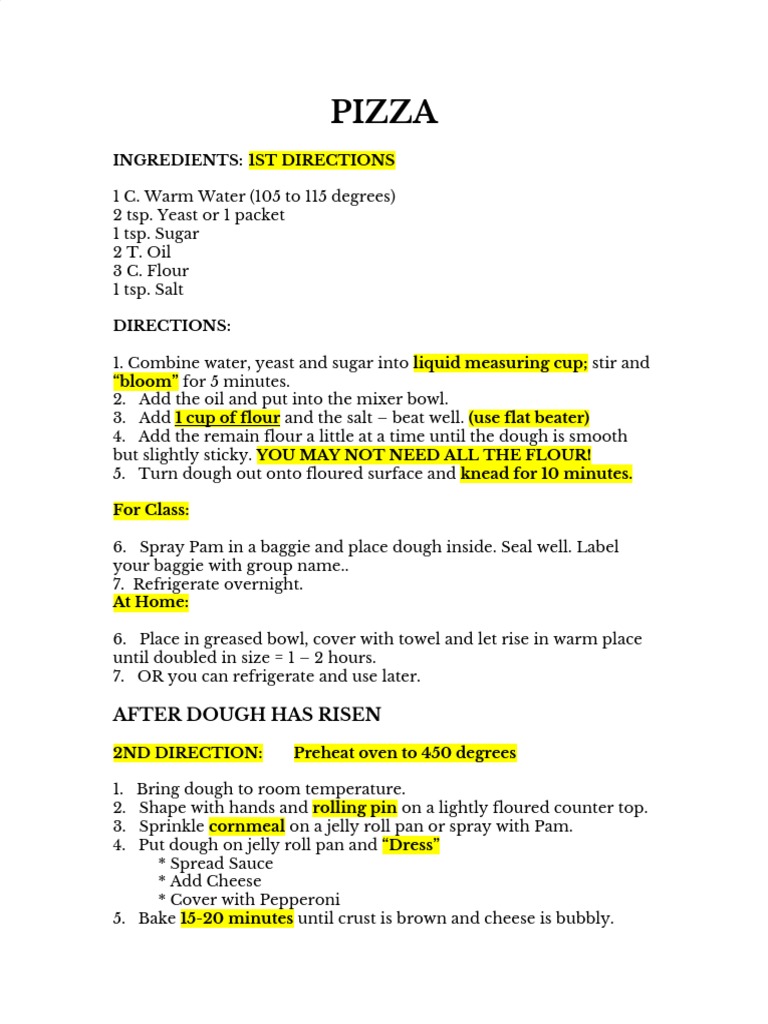 Pizza | PDF | Dough | Pizza