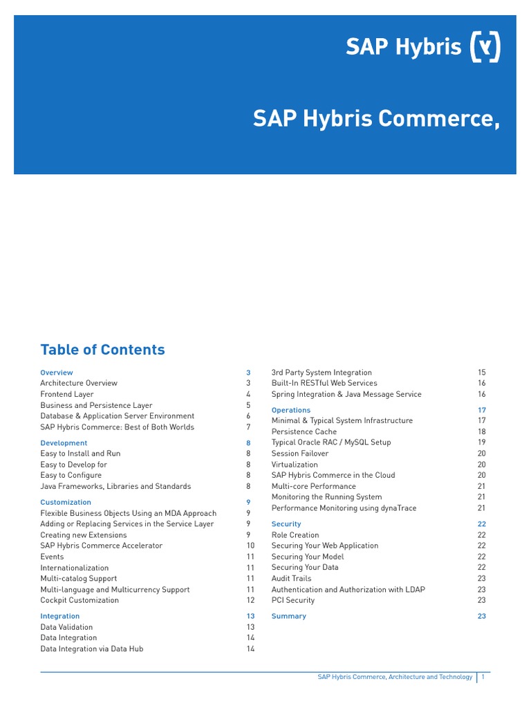 Hybris Arch PDF | PDF | Web Application | Sap Se