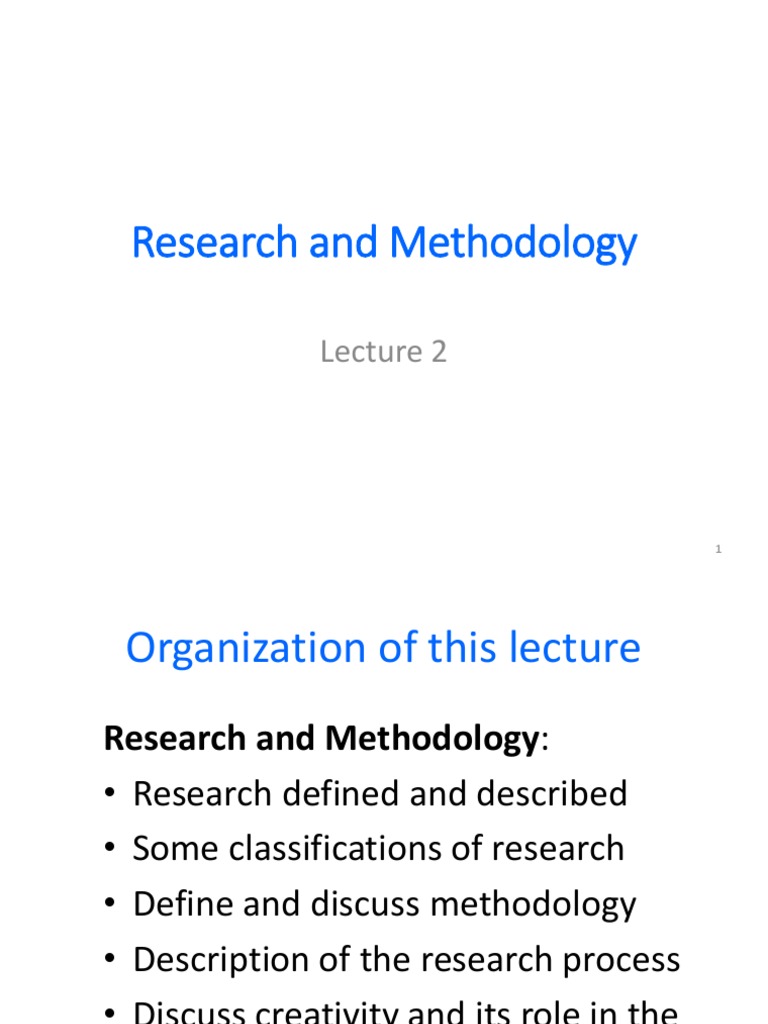 Lecture2 Research & Methodology Chap2 | PDF | Economics | Methodology