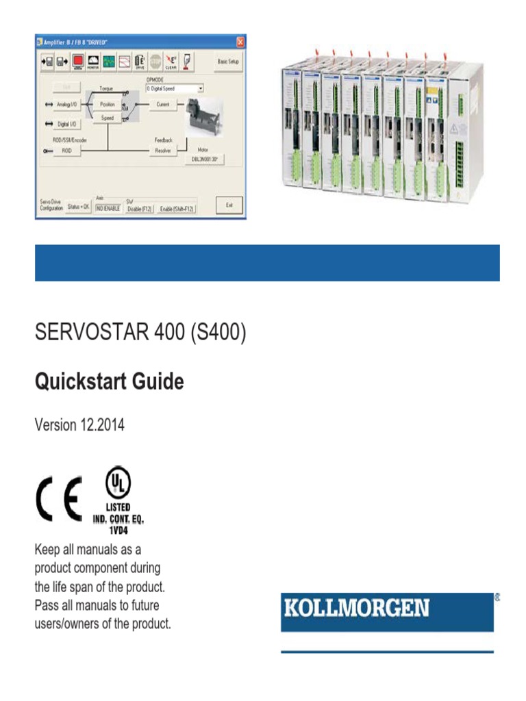 S400 Servo Drive Quick Start Guide en | PDF | Amplifier | Servomechanism