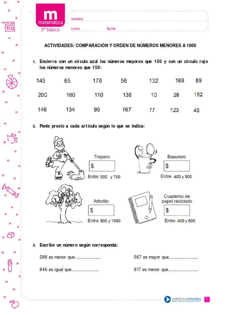 Numeros Hasta 1000 | PDF