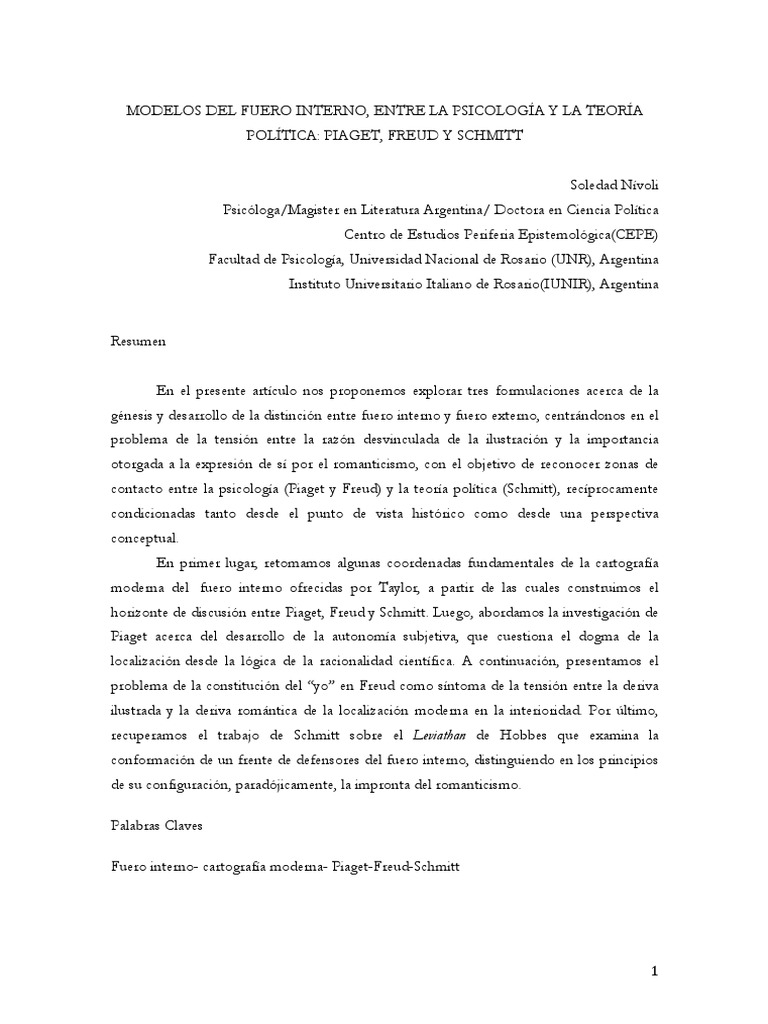 2 - Nívoli - Modelos Del Fuero Interno | PDF | Carné de identidad ...