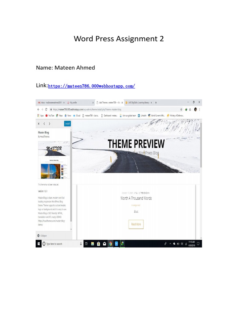 Wordpress Assignment 2 | PDF