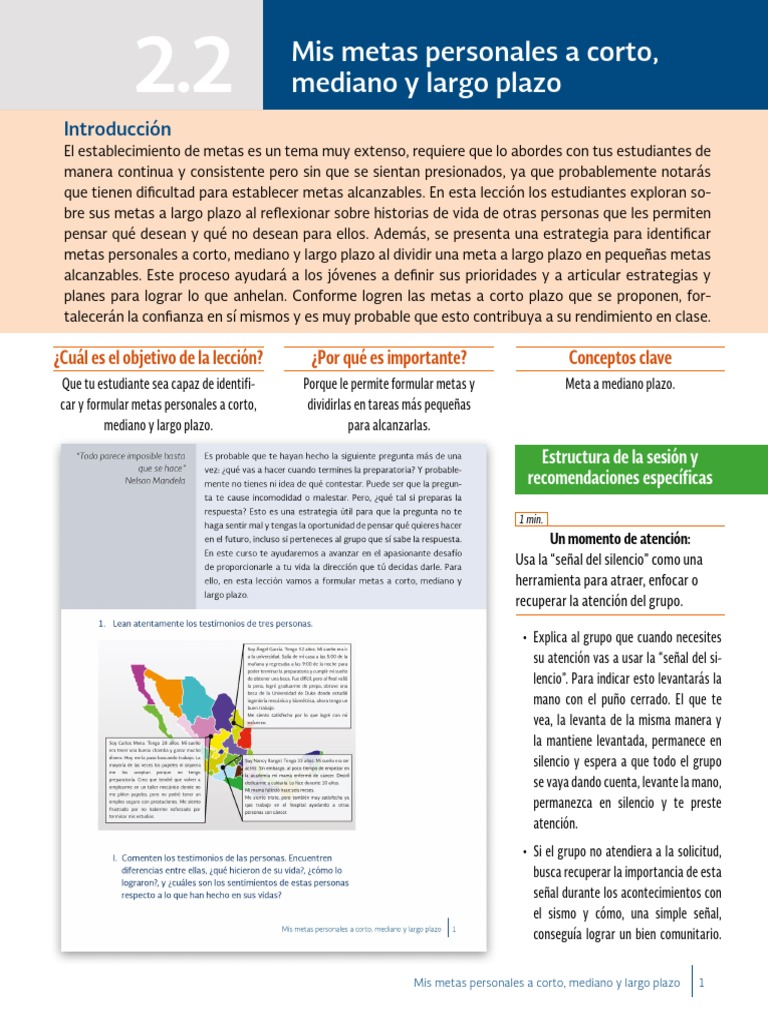 Metas Personales: Corto, Mediano y Largo Plazo | PDF