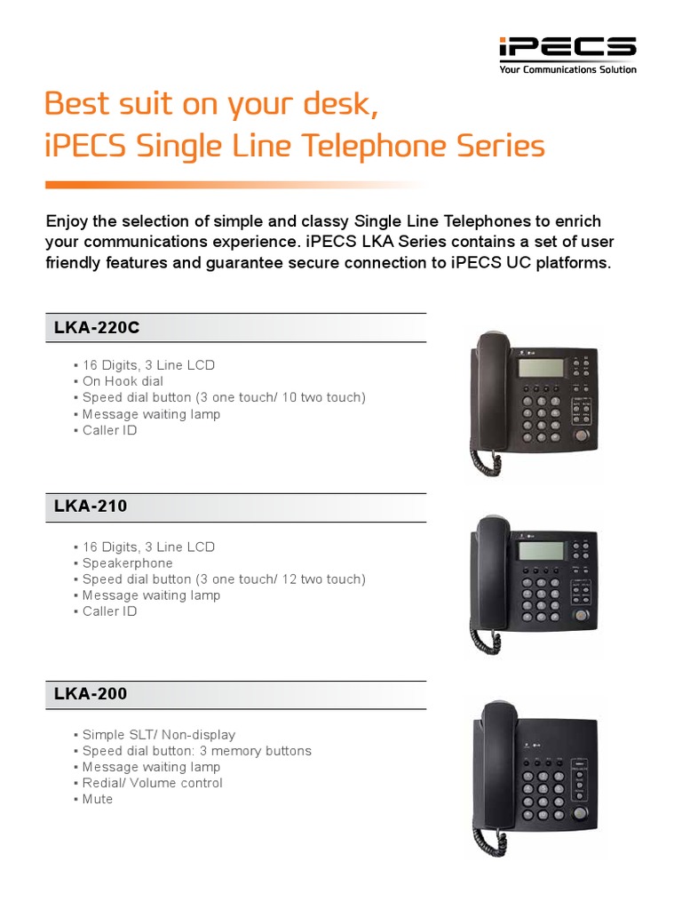 IPECS LKA Series Datasheet Web 20150617 | PDF | Telephone | Telephone ...