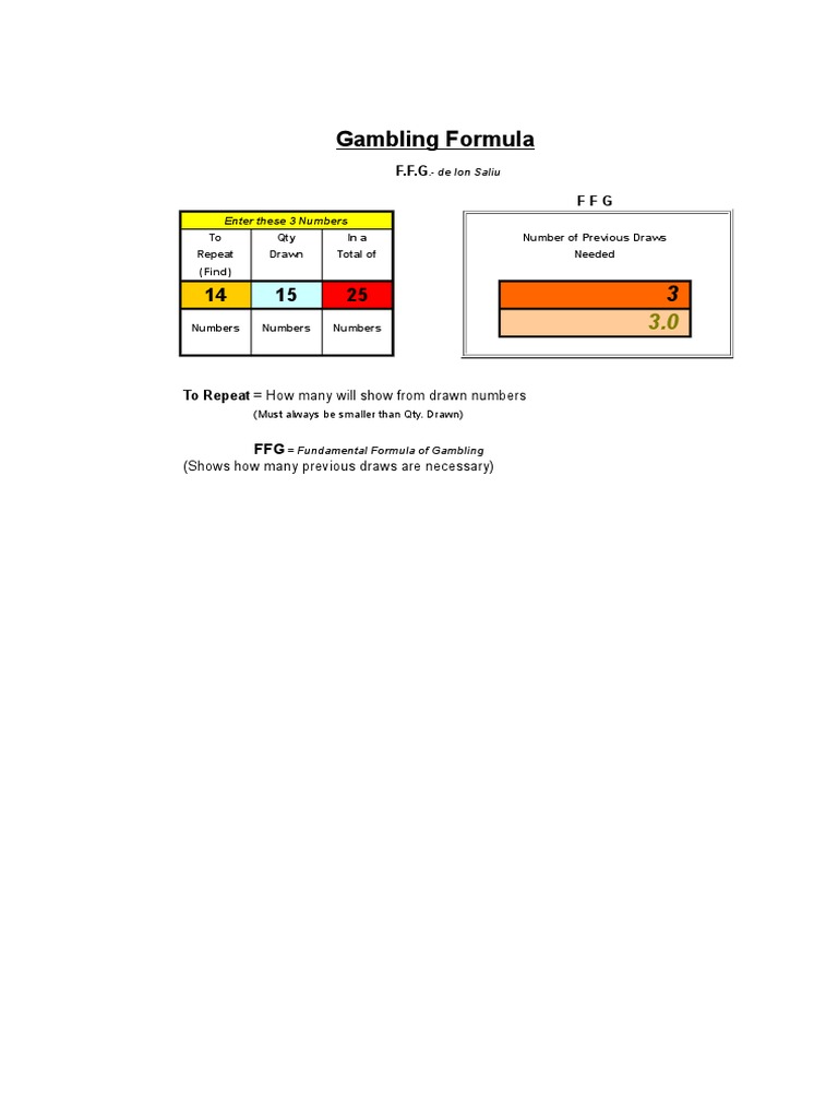 Ion Saliu's Gambling Formula Explained | PDF | Teaching Mathematics ...