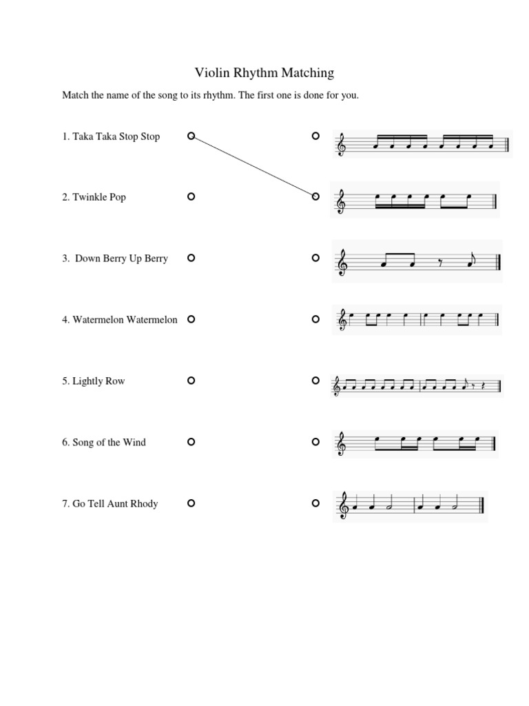 Violin Rhythm Matching | PDF