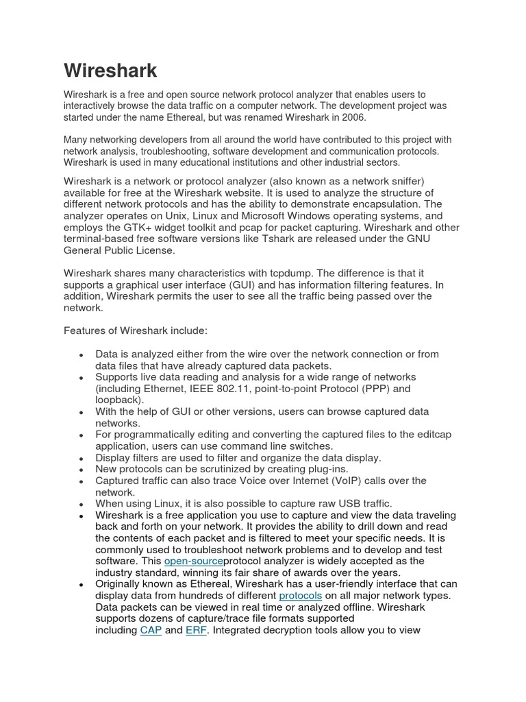 Wire Shark | PDF | Computer Network | Digital Technology