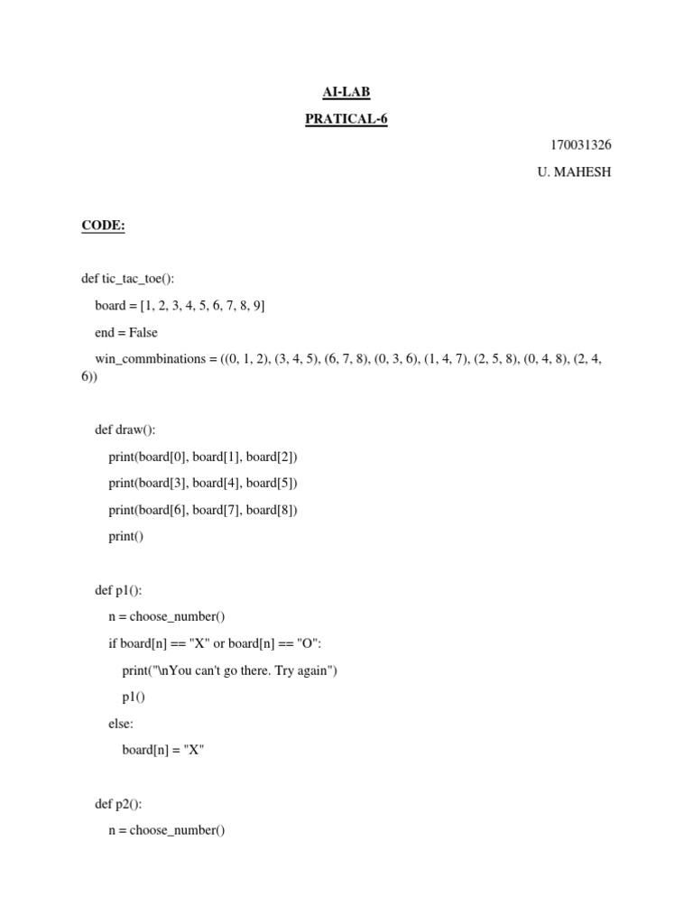 170031ai Pratical-6 | PDF