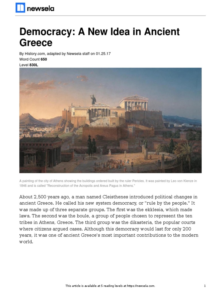 Ancient Greece Democracy | PDF | Ancient Athens | Ancient Greece