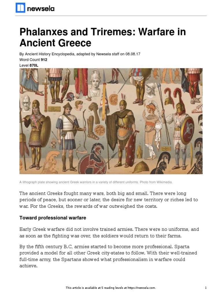 Warfare in Ancient Greece | PDF | Ancient Greece | Warfare Of Antiquity
