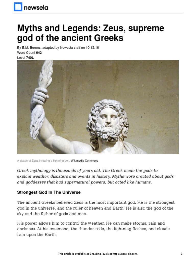 Myths and Legends | PDF | Zeus | Oracle