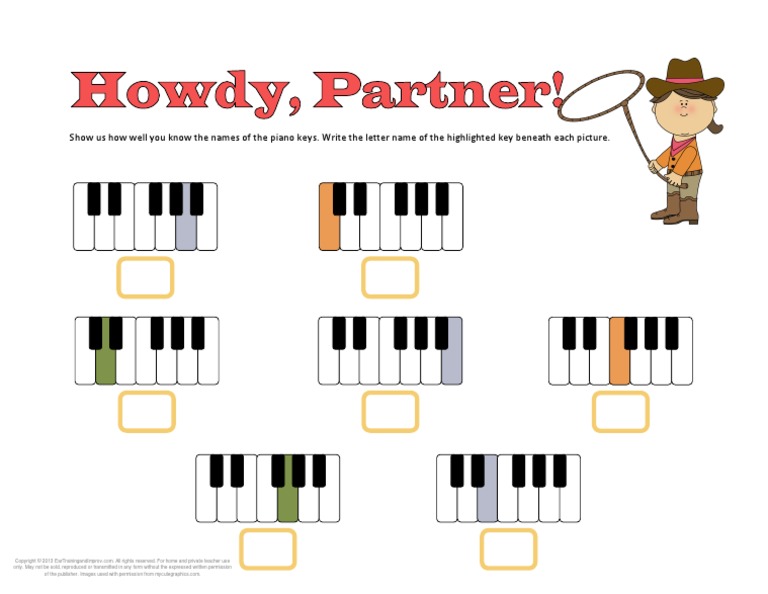 Piano Keys Identification Activity | PDF