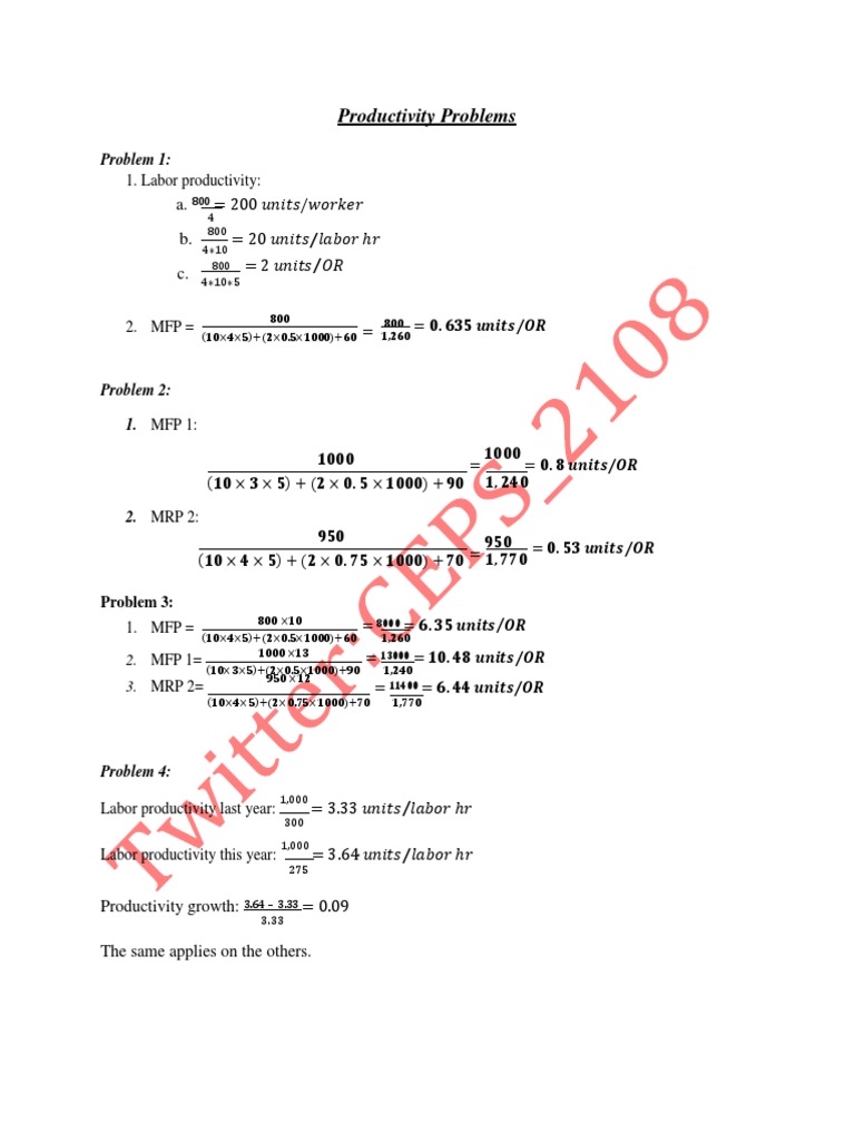 Productivity Analysis For Experts Pdf