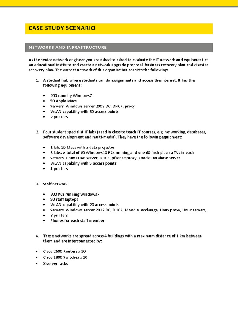Case Study Scenario | PDF | Wireless Lan | Computer Network