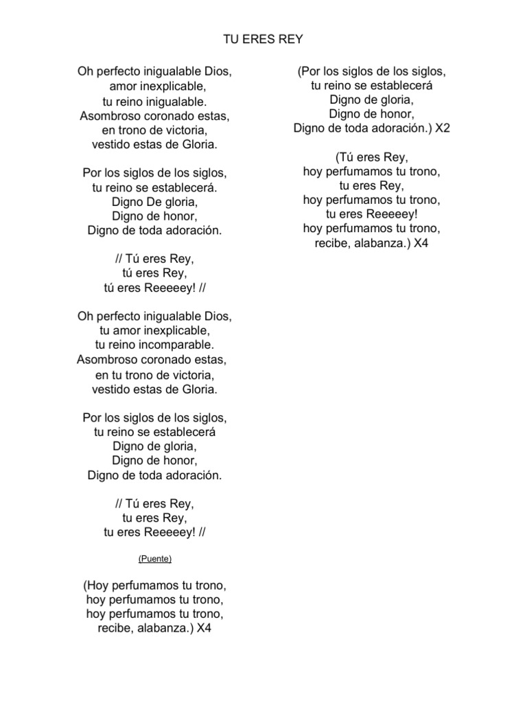 Tú Eres Rey | PDF