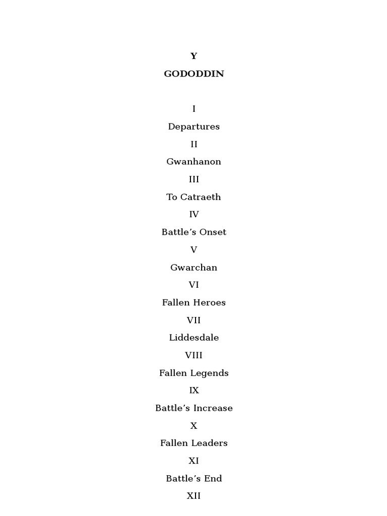 Y Gododdin PDF | PDF | Nature