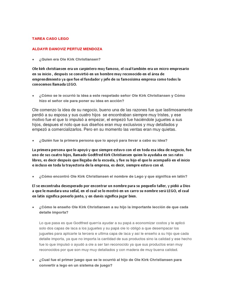 Caso Lego | PDF