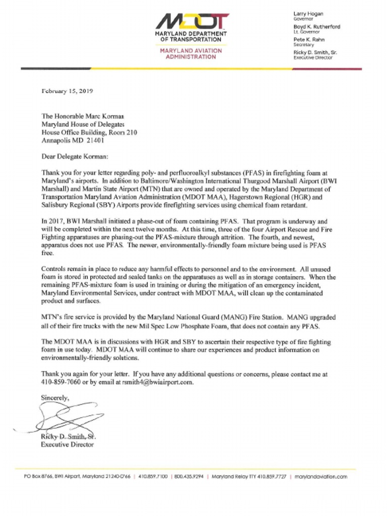 PFAS Letter | PDF