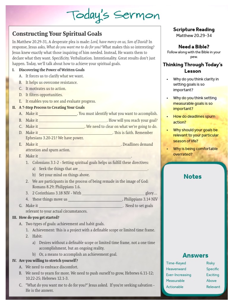 Constructing Your Spiritual Goals - Interactive | PDF | Ancient ...