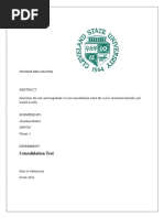 Consolidation Test Lab Report | PDF | Soil Mechanics | Solid Mechanics