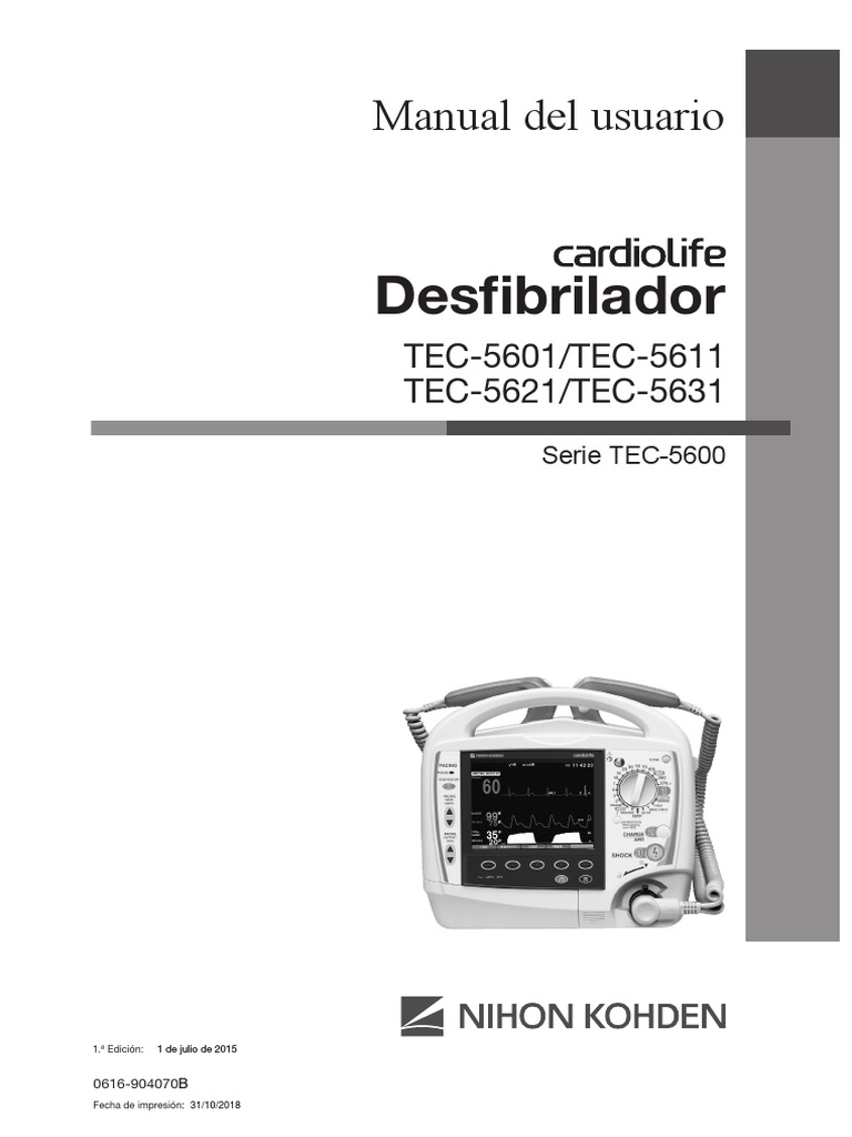 Manual de Usuario TEC-5600 PDF | PDF | Electrocardiografia | Marcapasos cardíacos artificiales