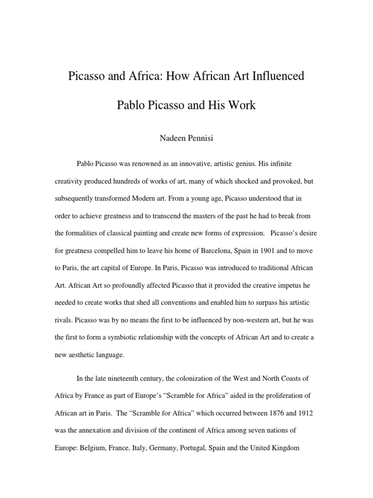 Picasso and Africa How African Art Influeced Pablo Picasso and His Work ...