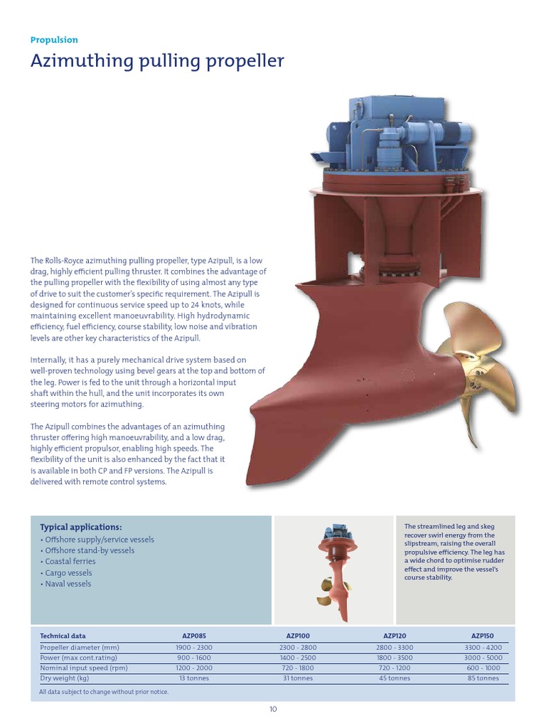Azimuth Tunnel Thrusters | Ships | Propeller