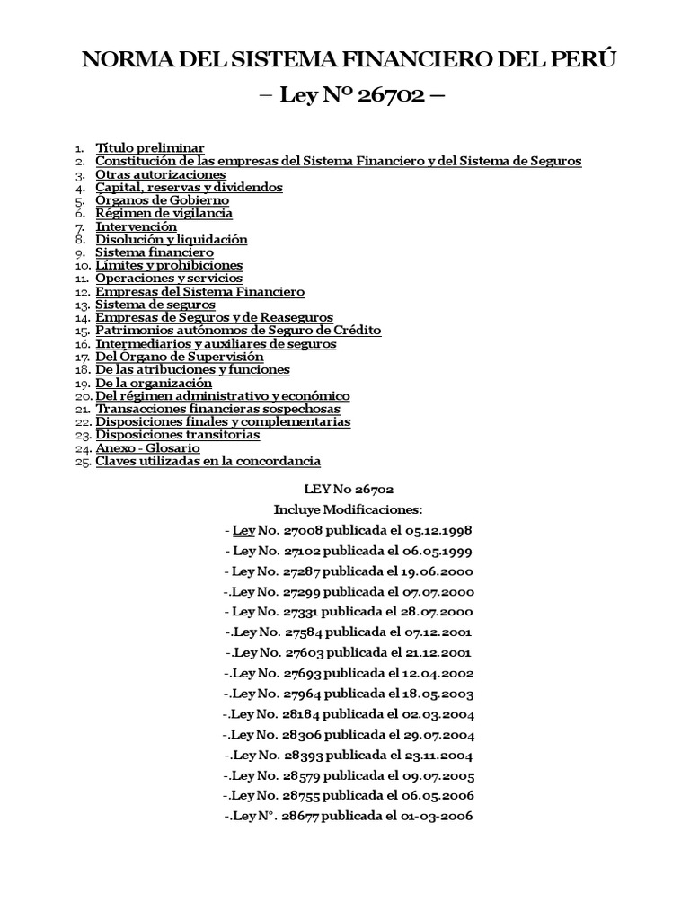 Analisis Ley 26702 PDF | PDF | Seguro | Compartir (Finanzas)