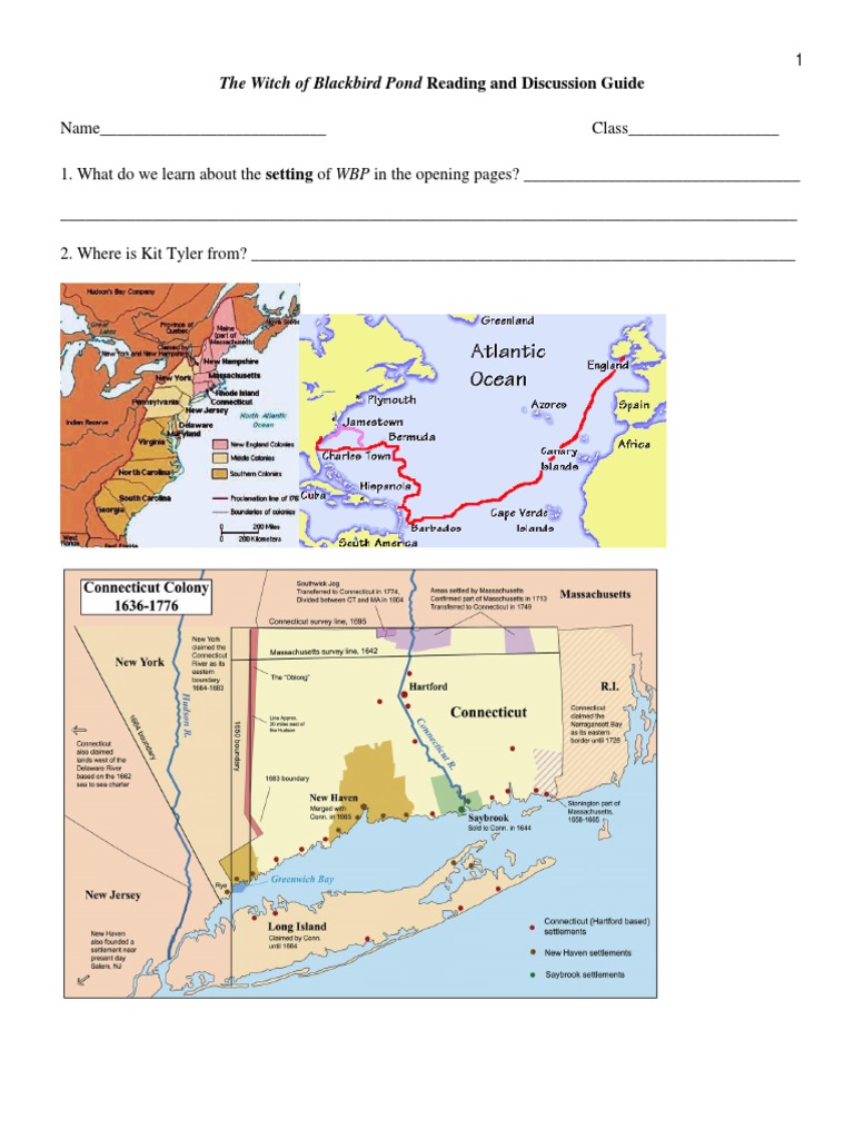 Witch of Blackbird Pond Study Guide | PDF