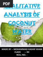 Coconut Water Chemistry Analysis | PDF | Coconut | Materials