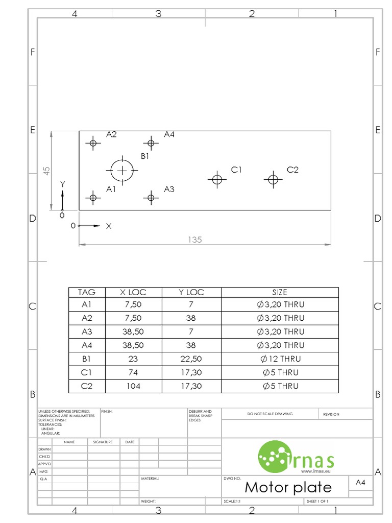 Motor Plate: A2 B1 A3 A4 | PDF | Units Of Measurement | Publishing