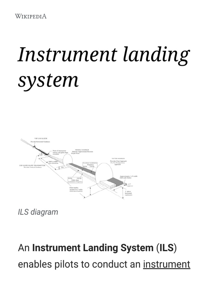 Instrument Landing System Overview | PDF | Aviation Safety ...