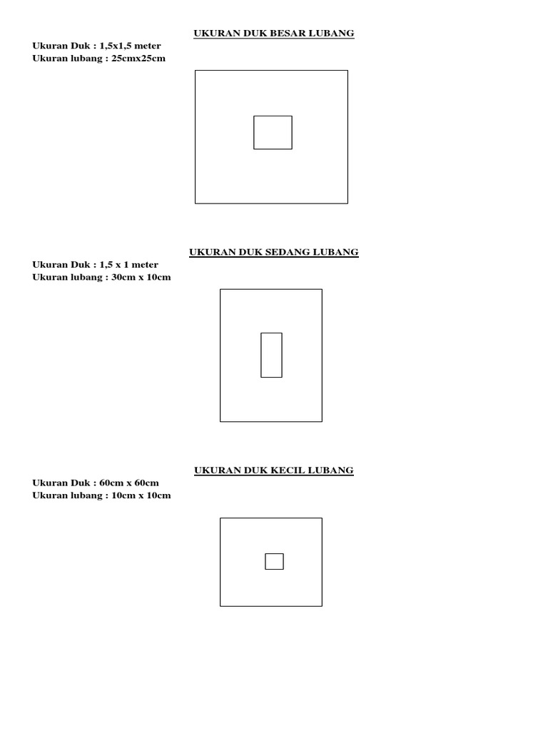 Ukuran Duk Lubang | PDF