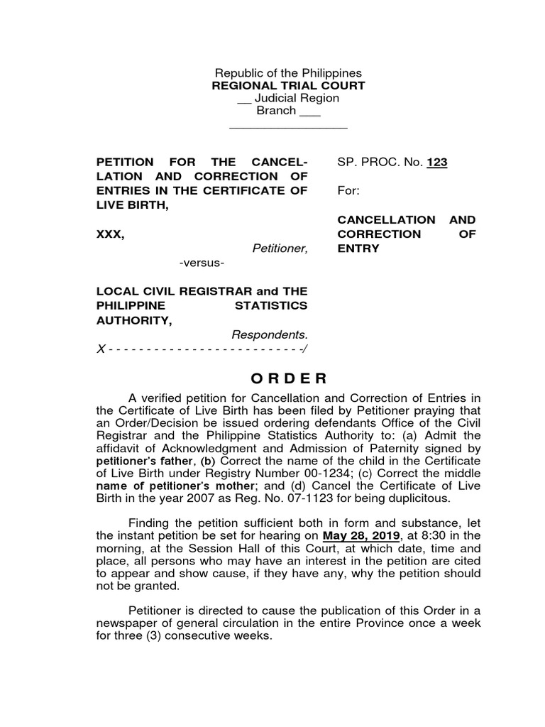 Initial Order SP XXXX | PDF | Judiciaries | Government