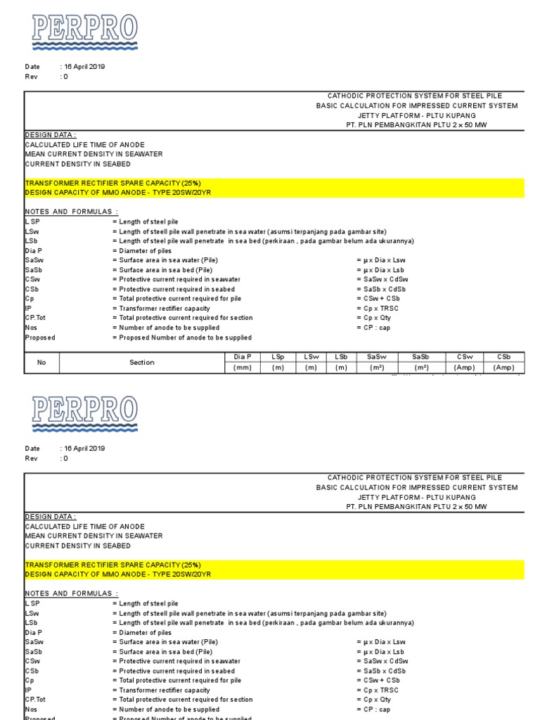 Rev 0 BC Iccp Jetty - Pltu Barru | PDF | Deep Foundation | Anode