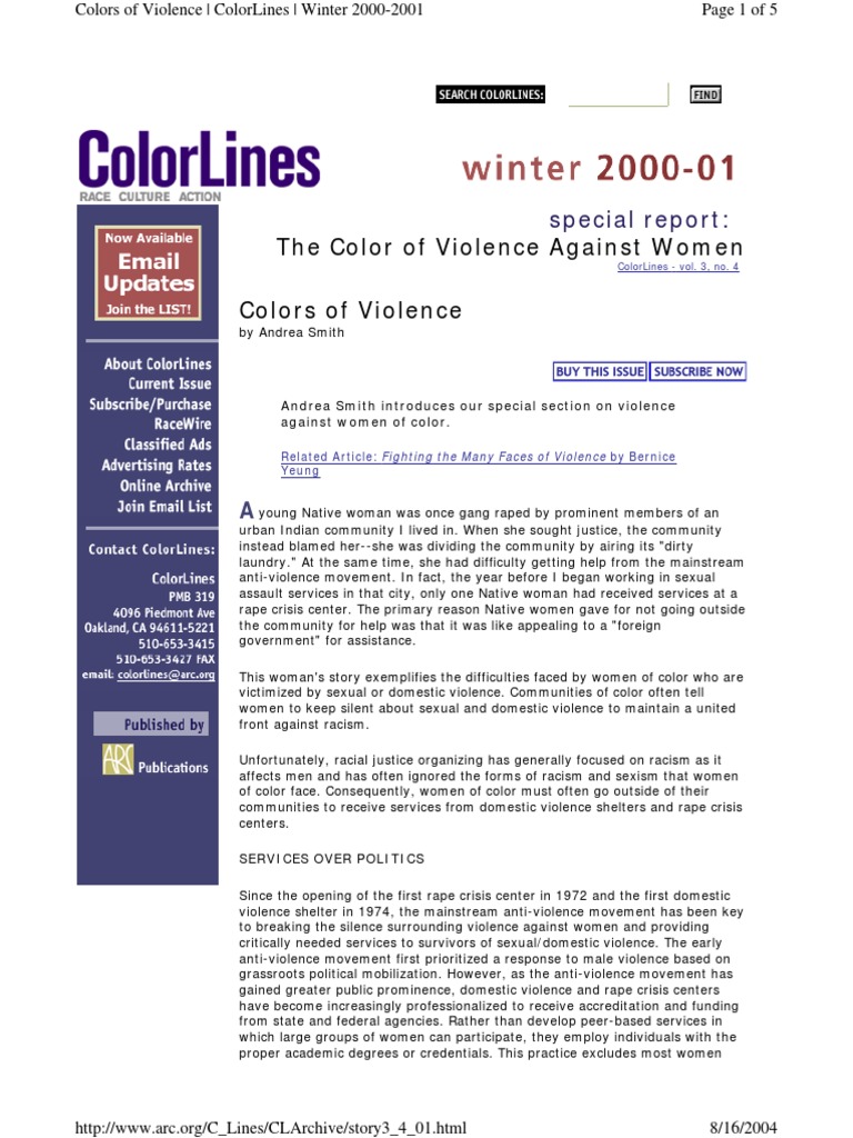 Colors of Violence | PDF | Violence | Violence Against Women