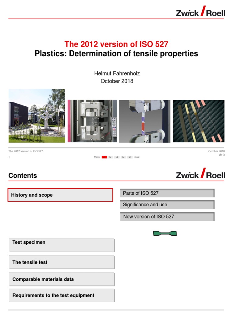 ISO 527 Plastic - Determination of Tensile Properties - en | PDF ...