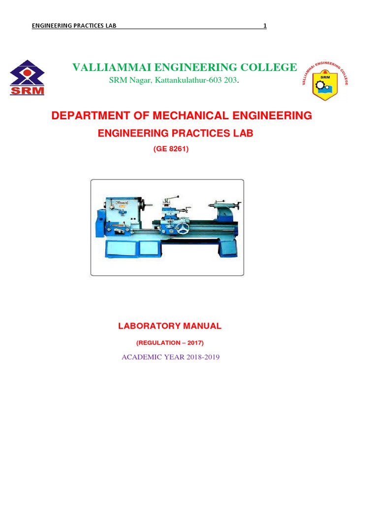 Mechanical Engineering Lab Guide | PDF | Welding | Construction
