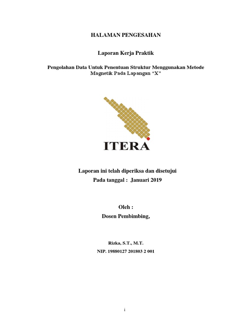 Laporan Kerja Praktik Yoopy Itera | PDF