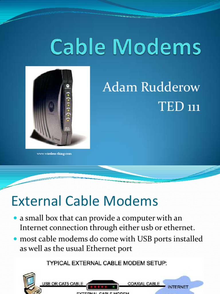 Cablemodems 100414063905 Phpapp02 PDF | PDF | Cable Television | Modem
