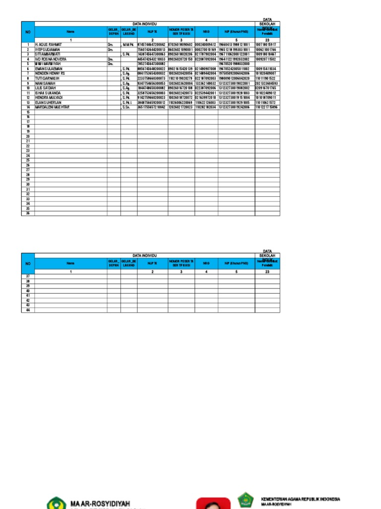 Panduan Cetak Kartu NRG Guru | PDF