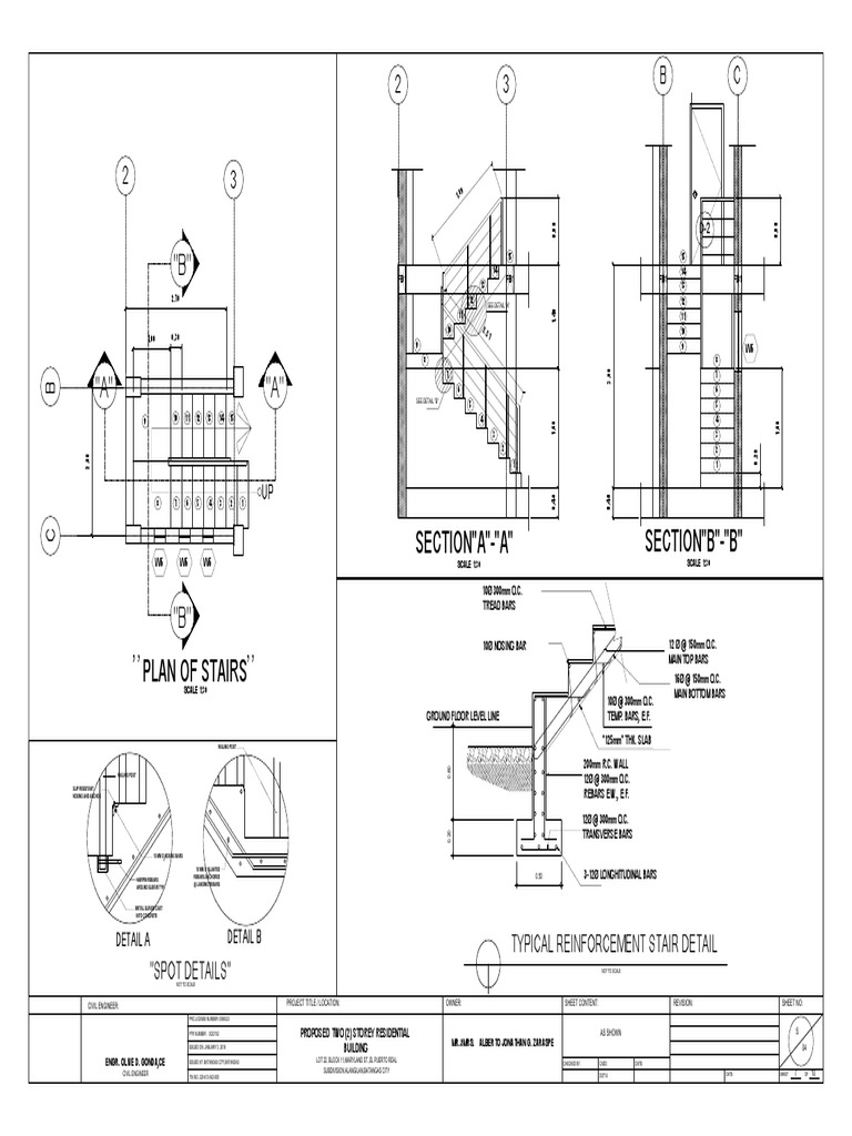 SECTION''A''-''A'' SECTION''B''-''B'': ''Spot Details'' Typical ...