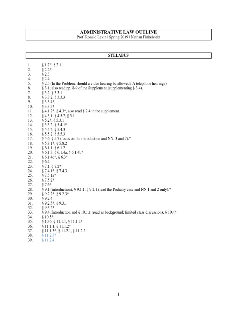 Administrative Law - Notes | PDF | Due Process Clause | Fourteenth ...