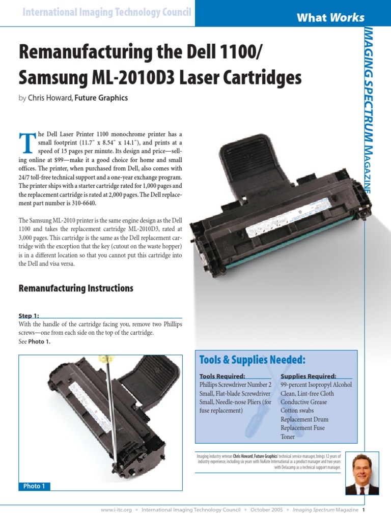 Remanufacturing The Dell 1100/ Samsung ML-2010D3 Laser Cartridges | PDF ...