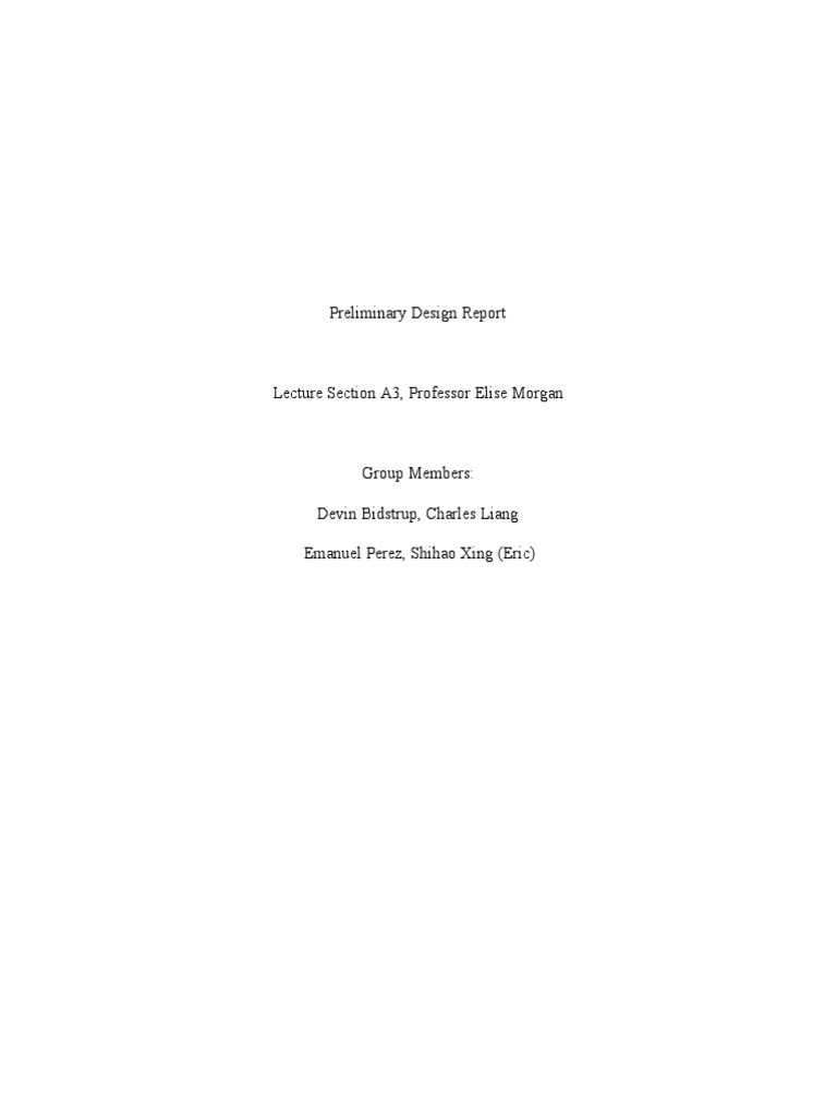 Preliminary Design Report | PDF | Truss | Buckling