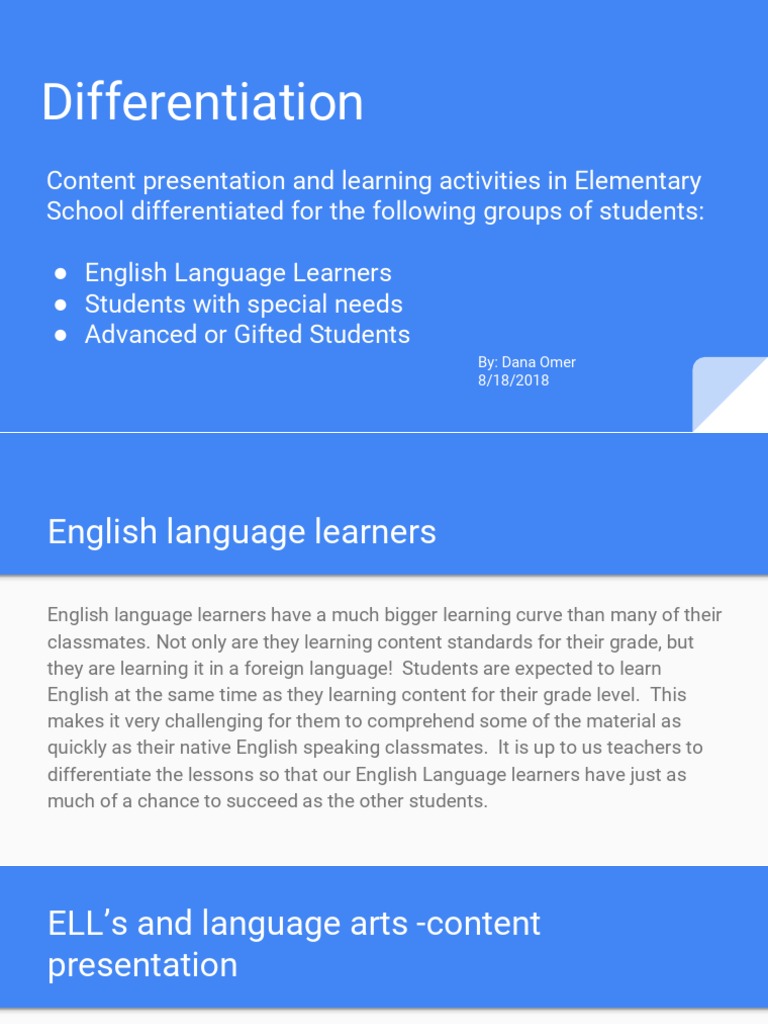 Differentiation For Groups of Students | PDF | Reading Comprehension ...