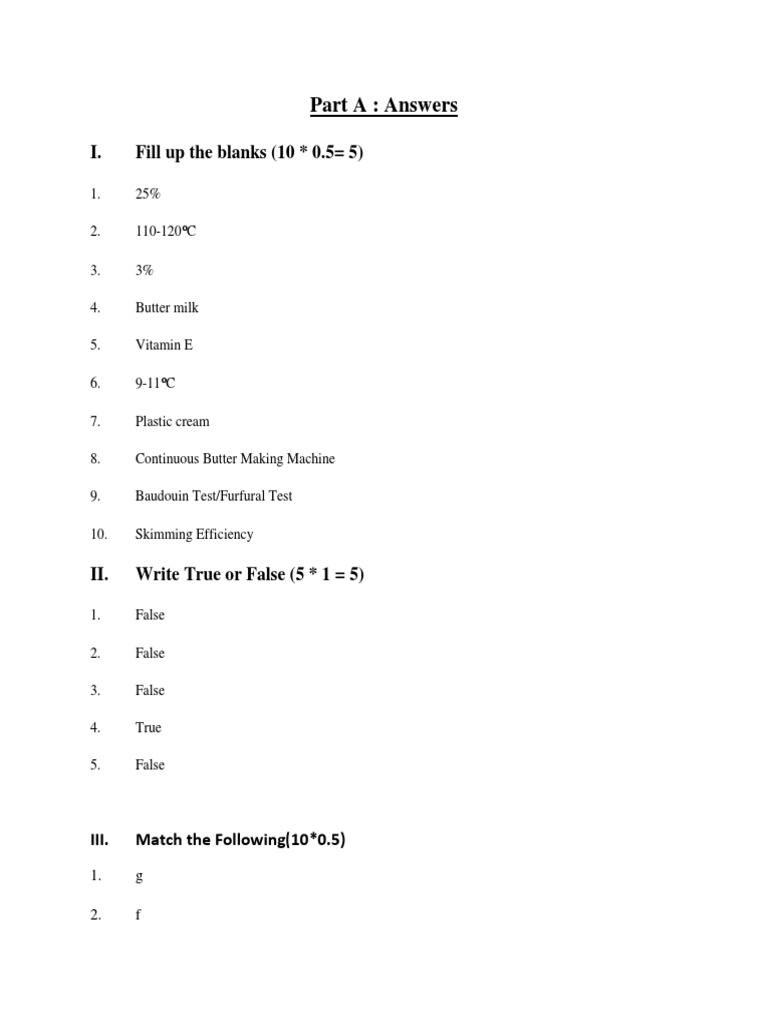Part A: Answers: I. Fill Up The Blanks (10 0.5 5) | PDF