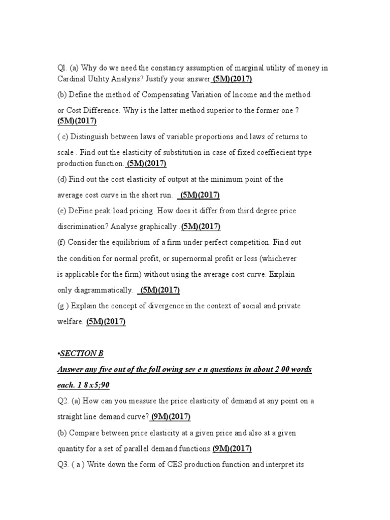 Economic Concepts and Analysis Questions | PDF | Average Cost | Demand