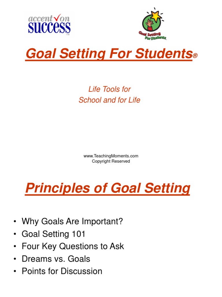 Goal Setting For Students | PDF | Goal Setting | Goal